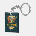 Yellowstone National Park Grand Canyon Retro Art Keychain | Zazzle