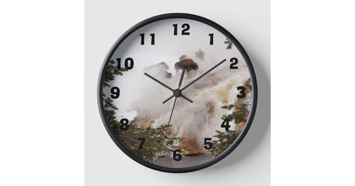 Yellowstone National Park is Amazing! Clock | Zazzle