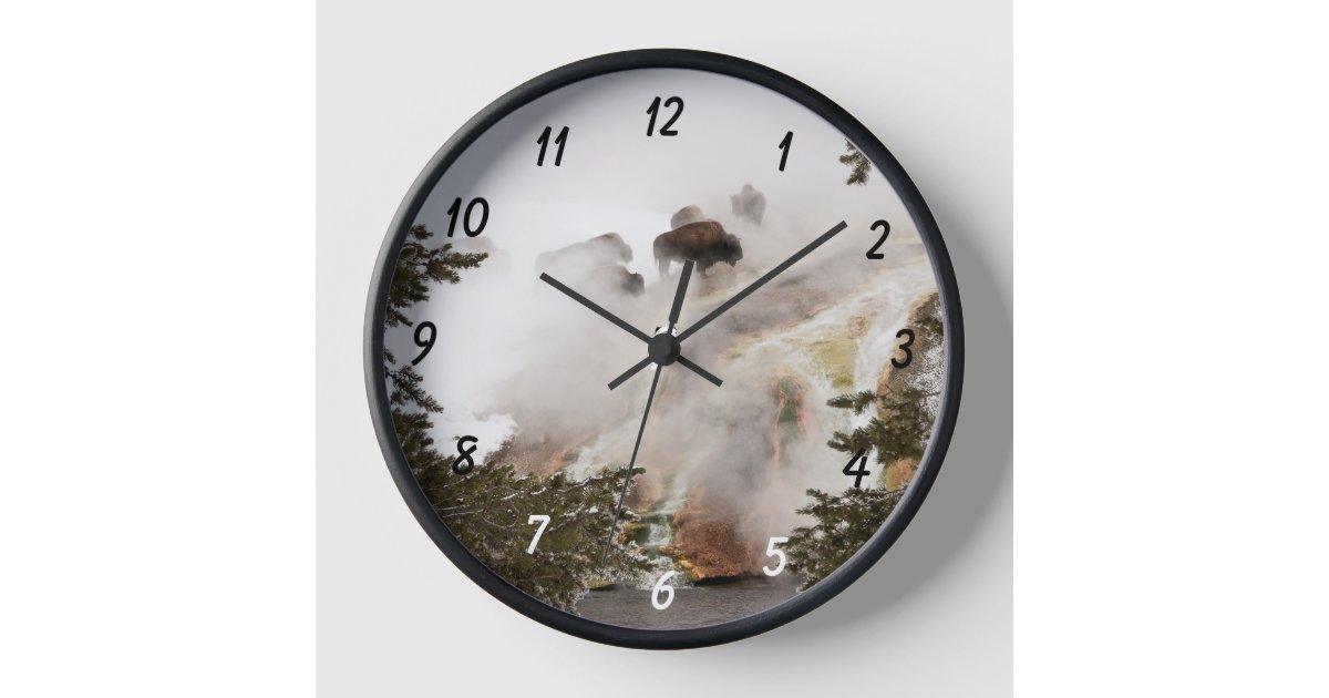 Yellowstone National Park is Amazing! Clock | Zazzle