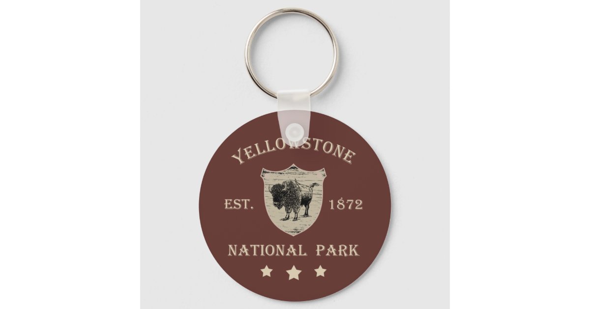 Yellowstone national park keychain | Zazzle