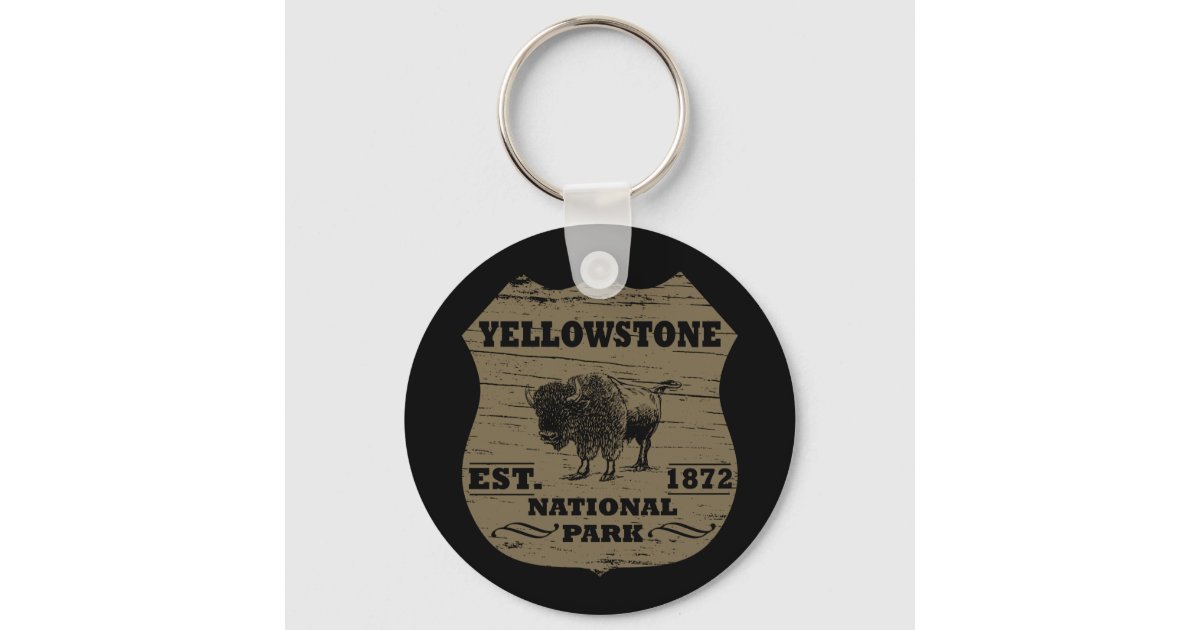 Yellowstone national park keychain | Zazzle