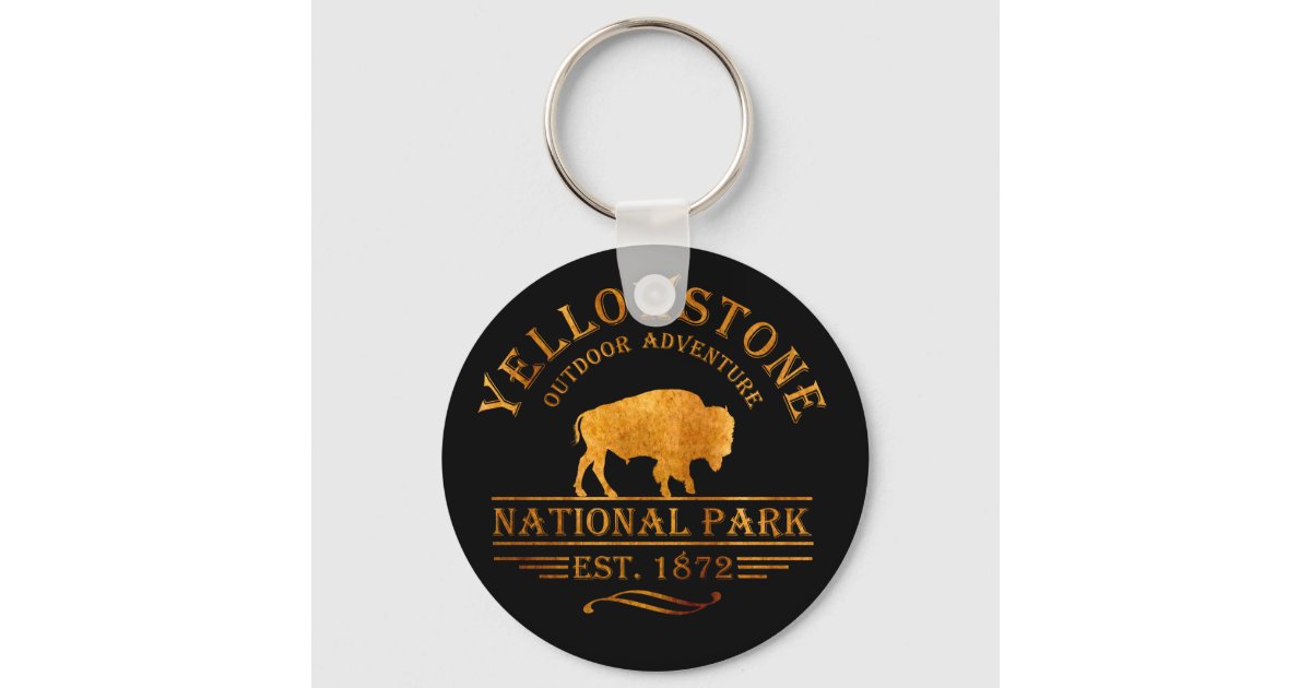 Yellowstone national park keychain | Zazzle