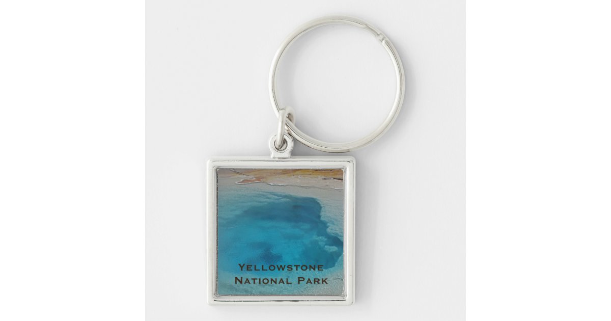 Yellowstone National Park Lovely Blue Pool Nature Keychain | Zazzle