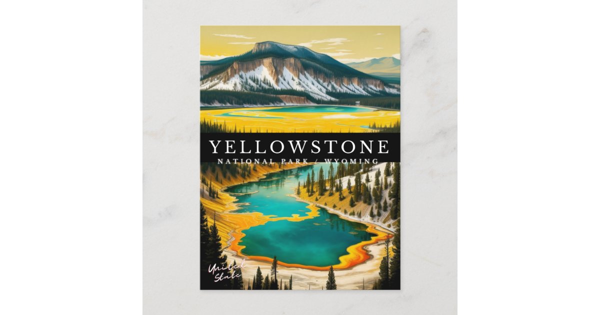 YELLOWSTONE NATIONAL PARK POSTCARD | Zazzle