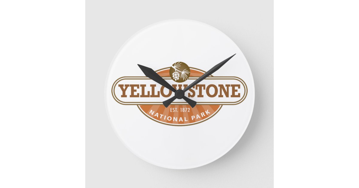 Yellowstone National Park Round Clock | Zazzle