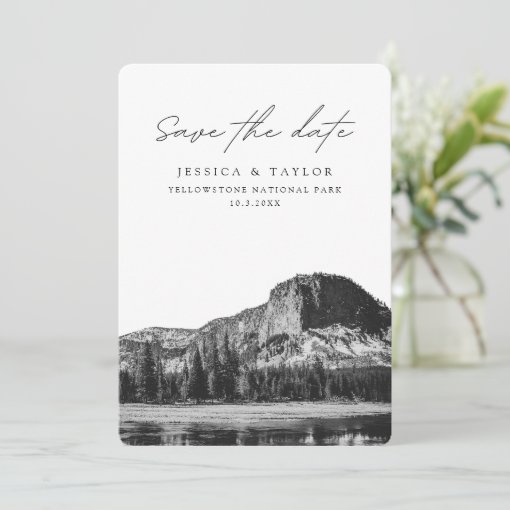 Yellowstone National Park Save the Date Wedding Invitation | Zazzle