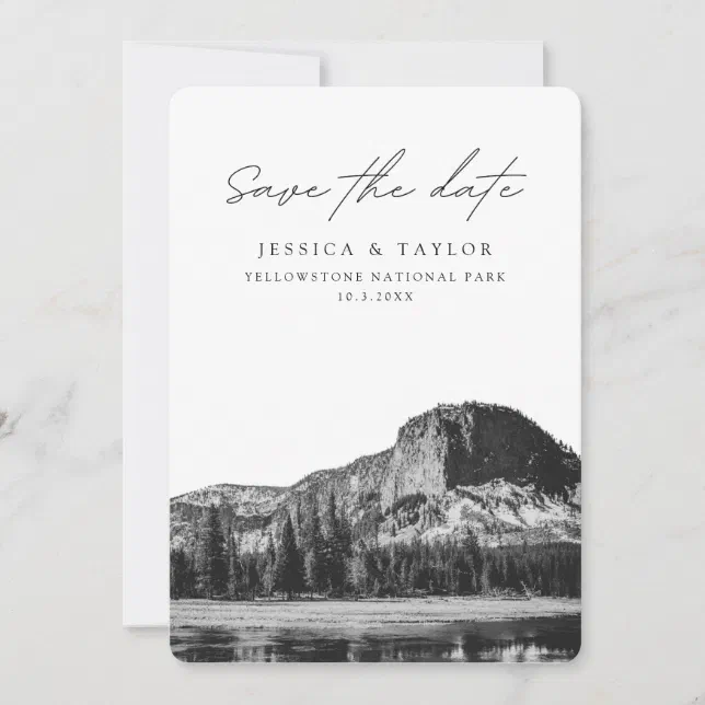 Yellowstone National Park Save the Date Wedding Invitation | Zazzle
