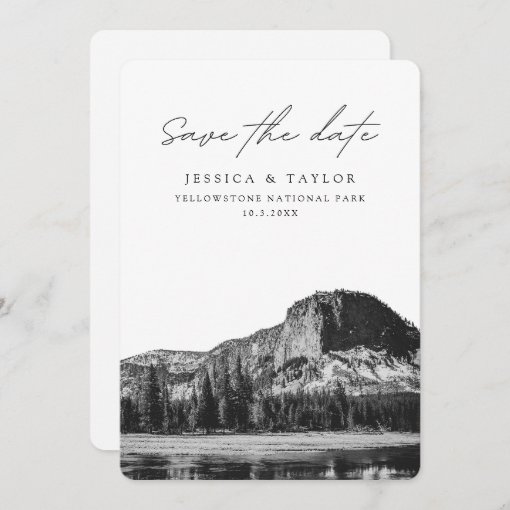 Yellowstone National Park Save the Date Wedding Invitation | Zazzle