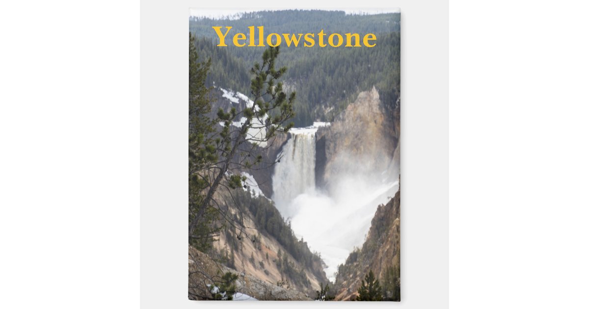 Yellowstone National Park Waterfall Magnet | Zazzle