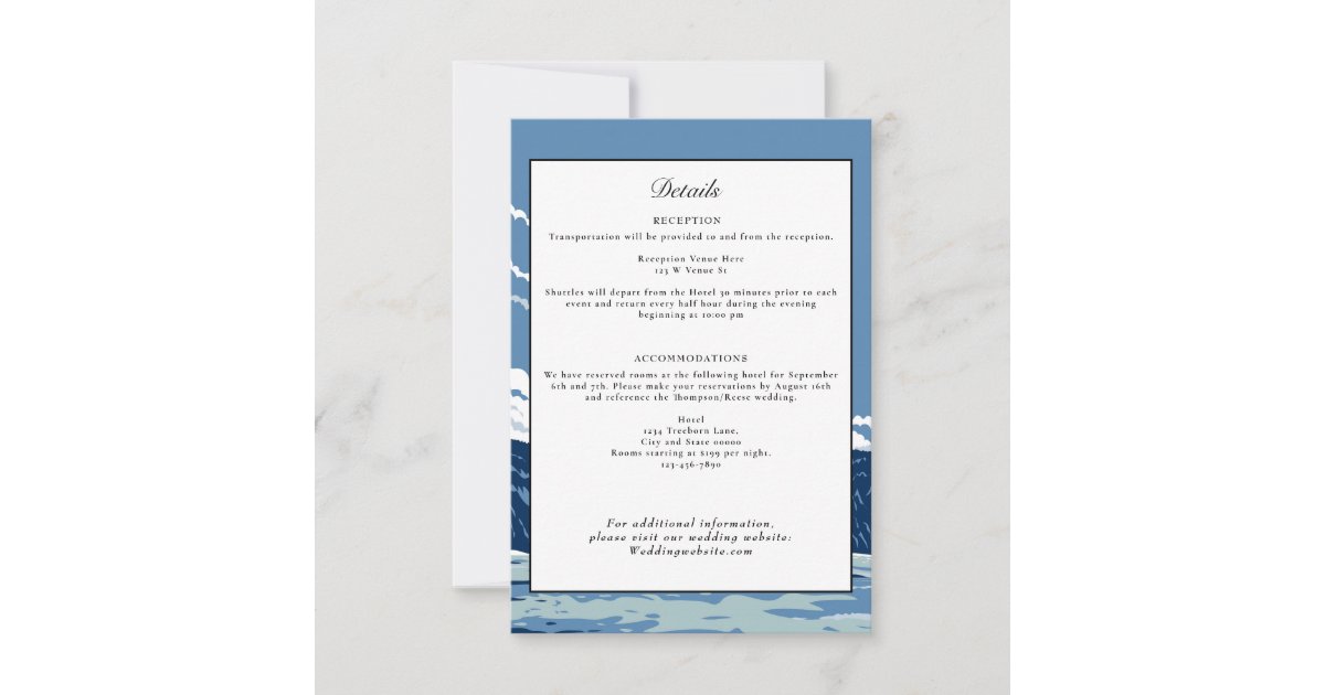 Yellowstone National Park Wedding Details Retro Invitation | Zazzle