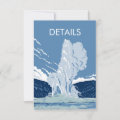 Yellowstone National Park Wedding Details Retro Invitation | Zazzle