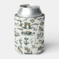 Yellowstone National Park Wildlife Pattern Can Cooler | Zazzle