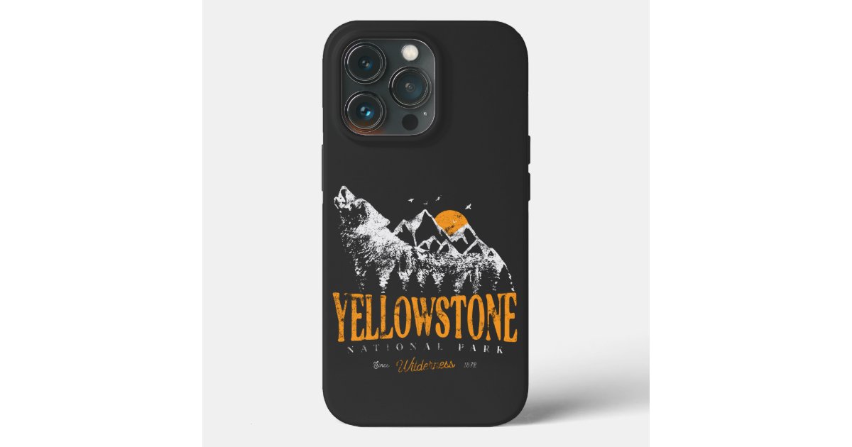 Yellowstone National Park Wolf Mountains Vintage Case-Mate iPhone Case ...