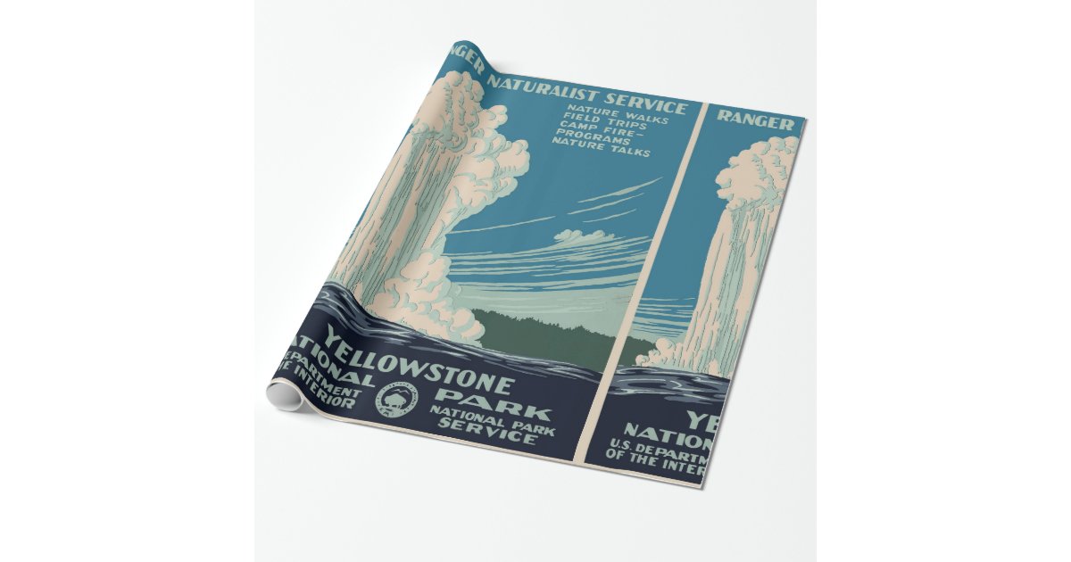 Yellowstone National Park Wrapping Paper | Zazzle