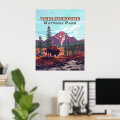 Yellowstone National Park Wyoming Bison Geyser Poster | Zazzle