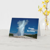 Yellowstone Old Faithful Landscape Photo Birthday Card | Zazzle