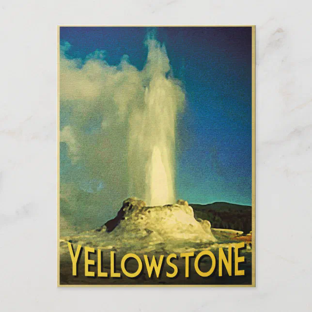 Yellowstone Old Faithful Postcard | Zazzle