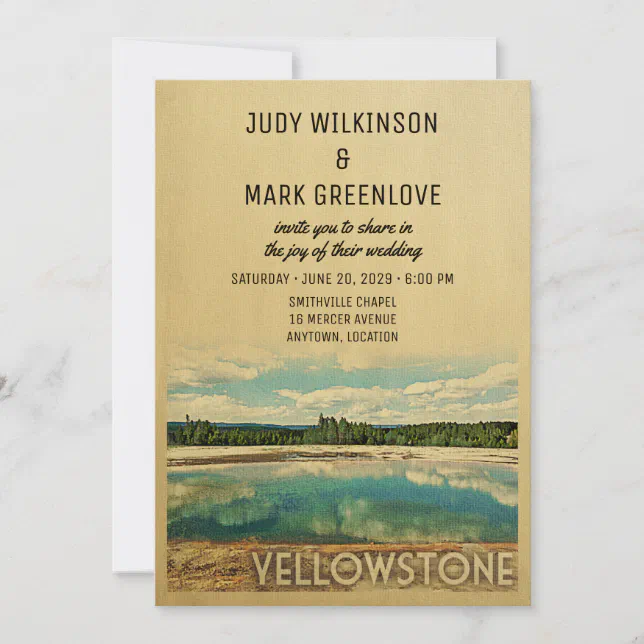 Yellowstone Park Wedding Invitation | Zazzle