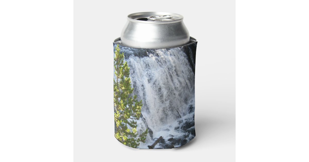 Yellowstone Waterfall Can Cooler | Zazzle
