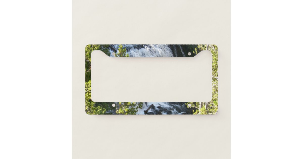 Yellowstone Waterfall License Plate Frame | Zazzle