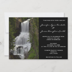 Yellowstone Waterfall Nature Wedding Invitations | Zazzle