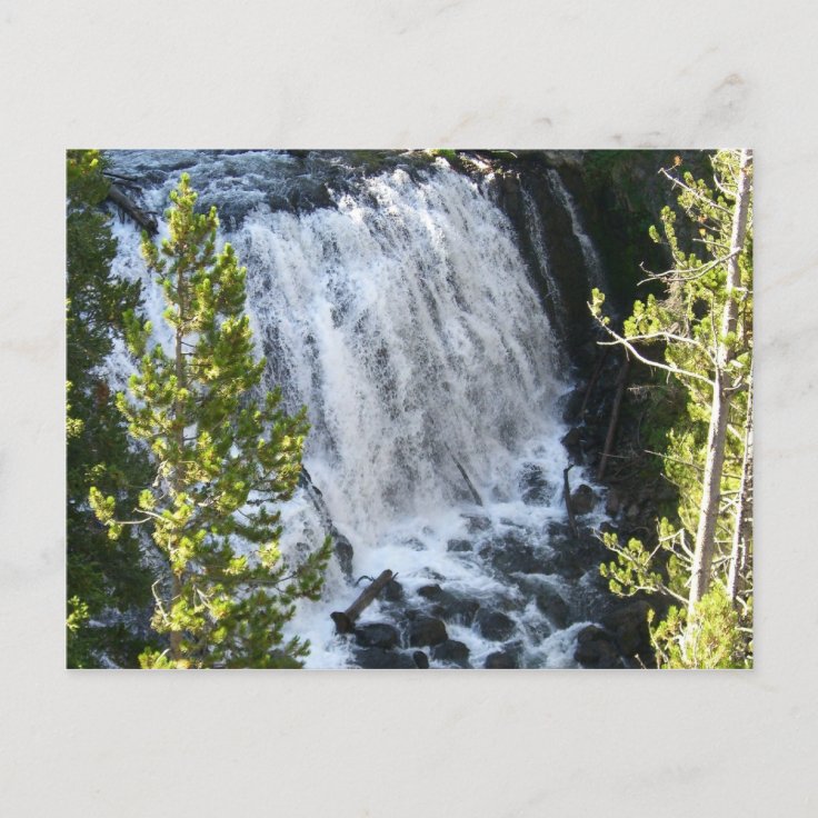 Yellowstone Waterfall Postcard | Zazzle