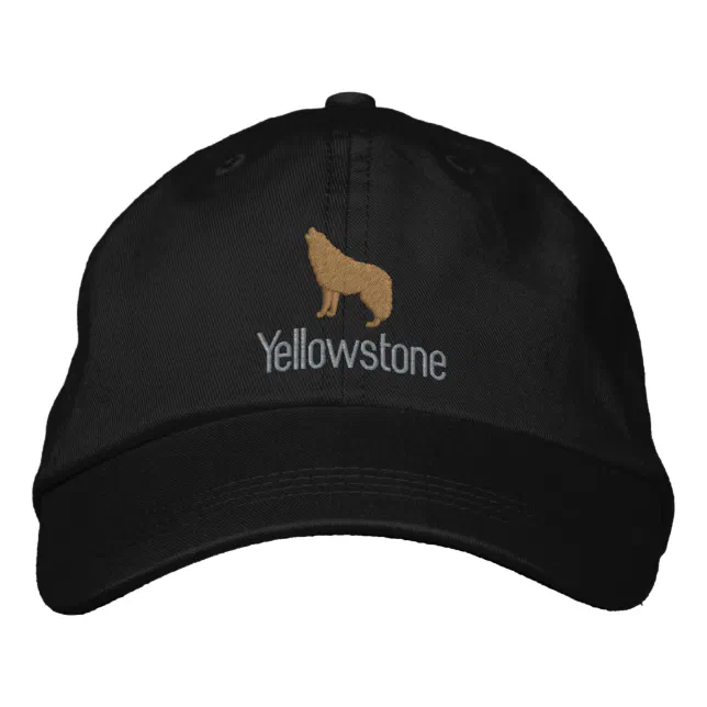 Yellowstone Wolf Embroidered Baseball Cap | Zazzle