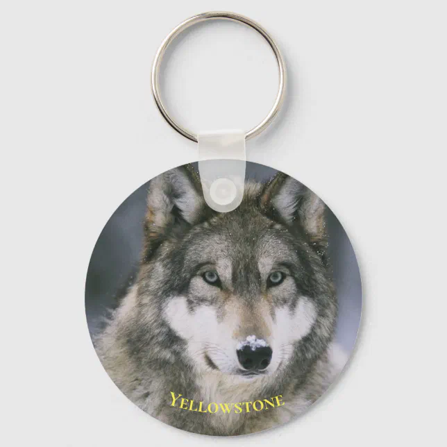 Yellowstone Wolf Key Chain | Zazzle