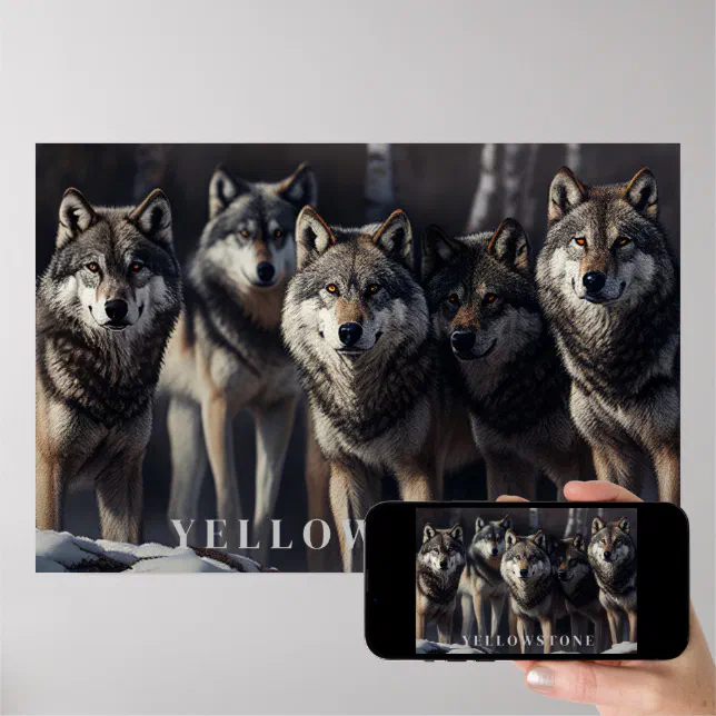 Yellowstone Wolves Poster Art | Zazzle