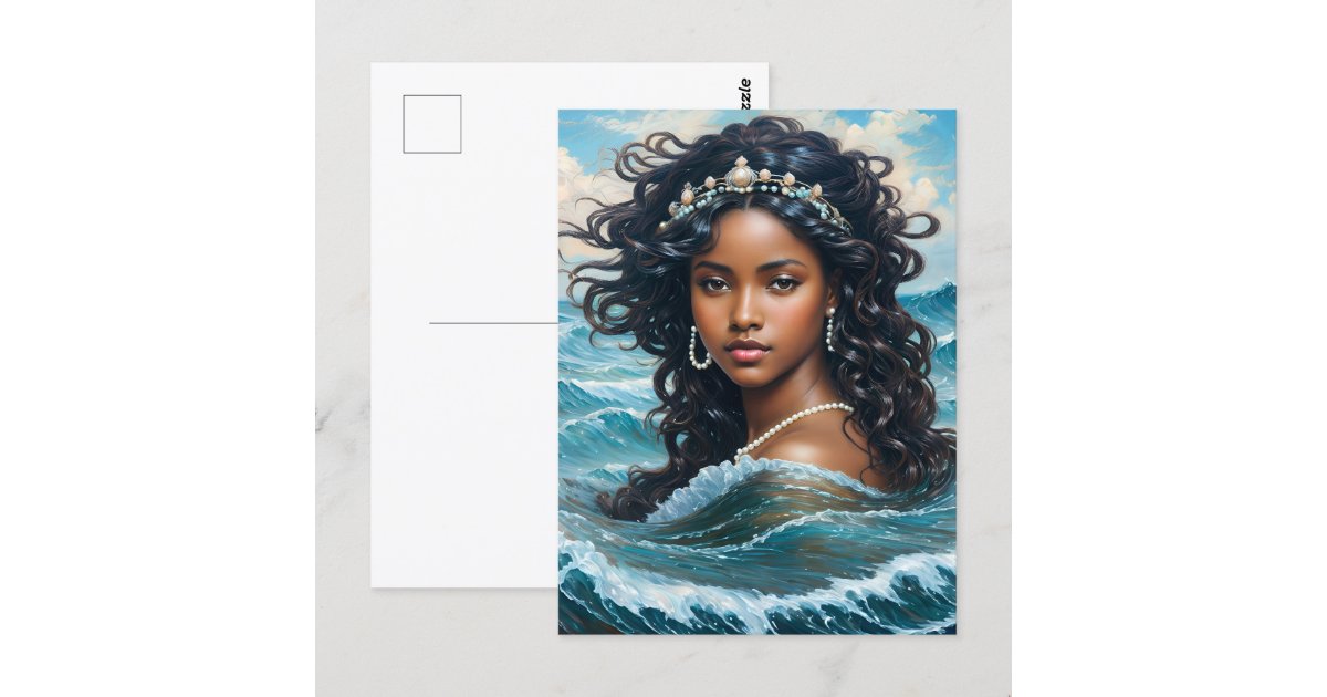 Yemaya Orisha Water Goddess Ocean Art Postcard | Zazzle