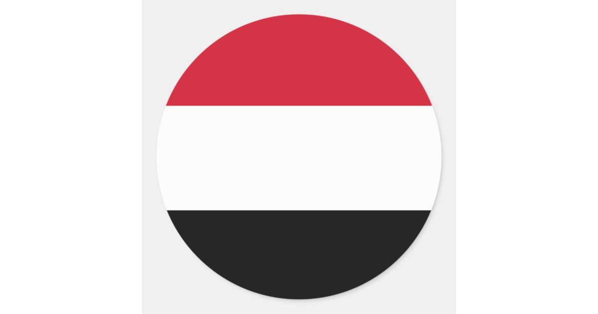 Yemen Flag Classic Round Sticker | Zazzle