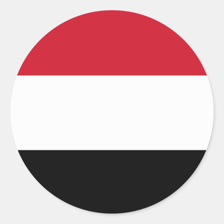 Yemen Flag Classic Round Sticker | Zazzle