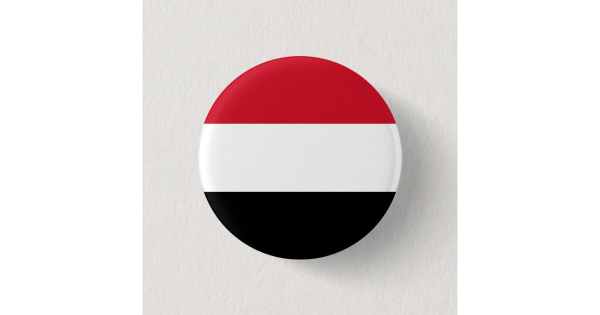 Yemeni Flag, Flag of Yemen Button | Zazzle