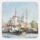 Yeni Jami and St. Sophia from the Golden Horn, pla Square Sticker | Zazzle