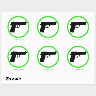Yes Guns! 3" Guns Welcome Sticker. Square Sticker | Zazzle