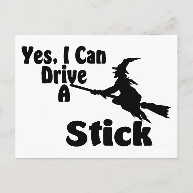 Yes, I Can Drive A Stick Postcard | Zazzle