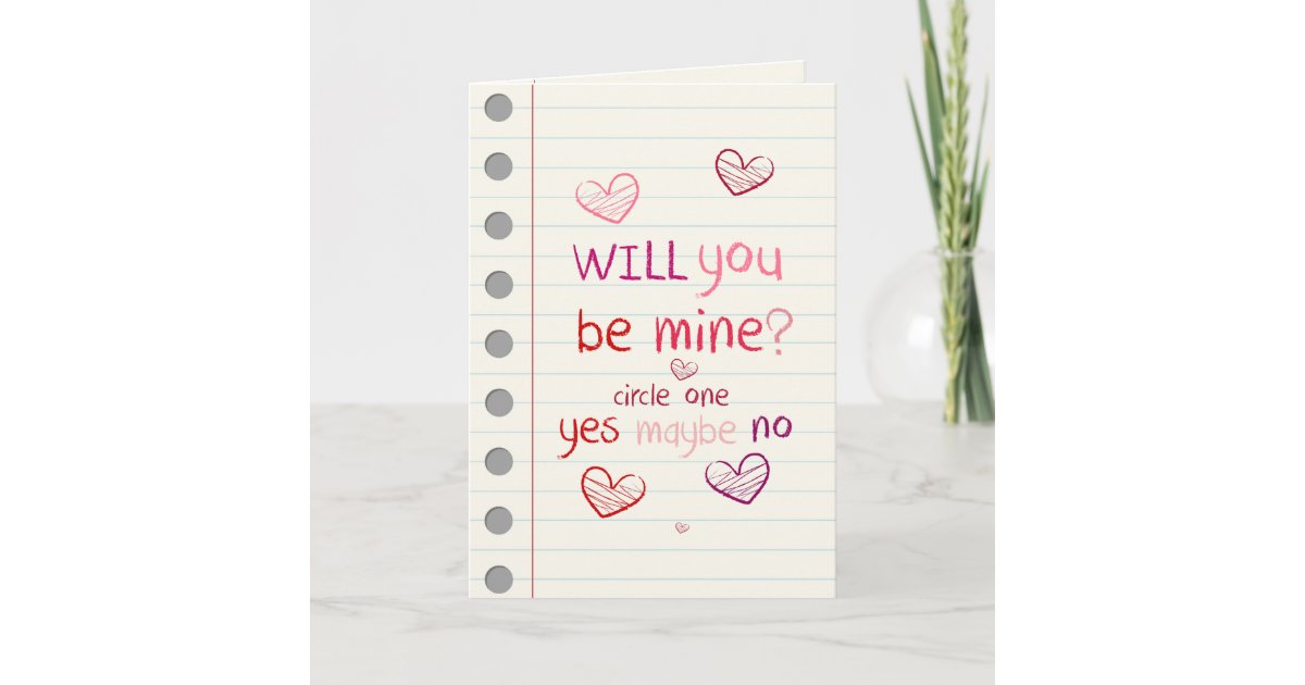 YES OR NO Valentine Card | Zazzle