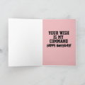 YES SIR BIRTHDAY FRENCH MAID CARD FOR HUSBAND | Zazzle