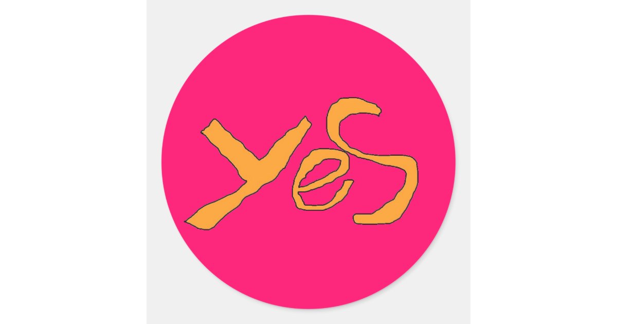 YES stickers | Zazzle