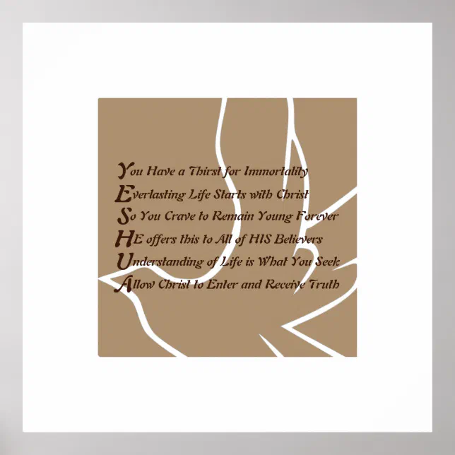 Yeshua Christian Poster | Zazzle