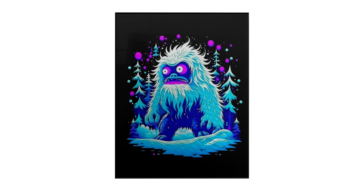 Yeti Winter Wonderland Acrylic Print | Zazzle