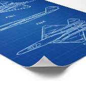 YF-23 Airplane Patent - Blueprint Poster | Zazzle