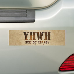 YHWH Jehovah Bumper Sticker | Zazzle