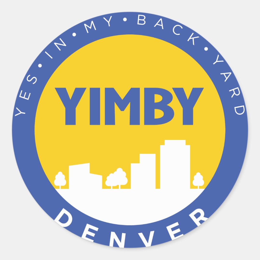 YIMBY Denver Logo Sticker | Zazzle