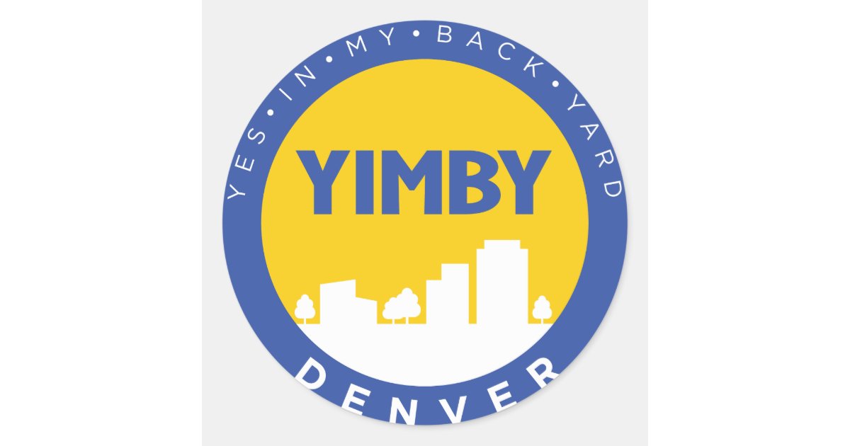 YIMBY Denver Logo Sticker | Zazzle