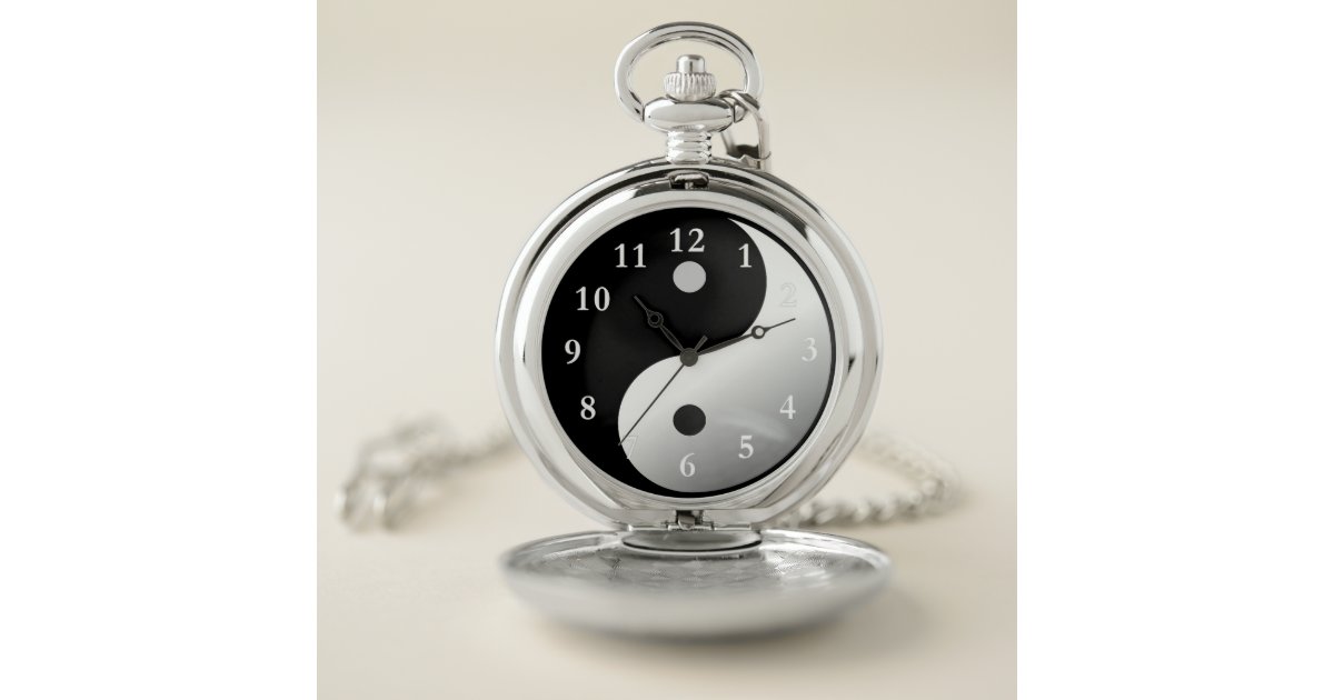 Yin and Yang Pocket Watch | Zazzle