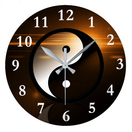Yin and Yang Round Wall Clock | Zazzle.com