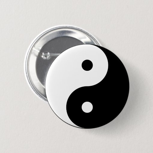 Yin and yang (yin-yang, yin yang, 陰陽). button | Zazzle