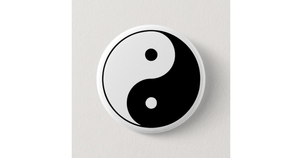 Yin Yang button | Zazzle