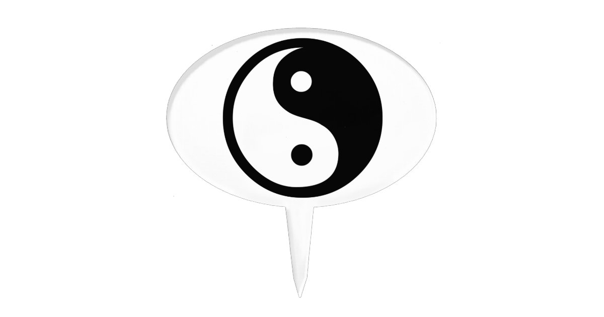 Yin Yang Cake Topper | Zazzle